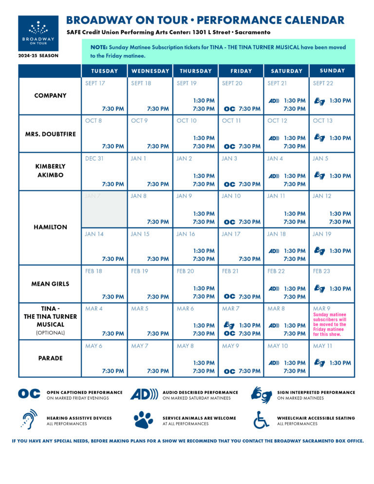 Season Tickets - Broadway Sacramento
